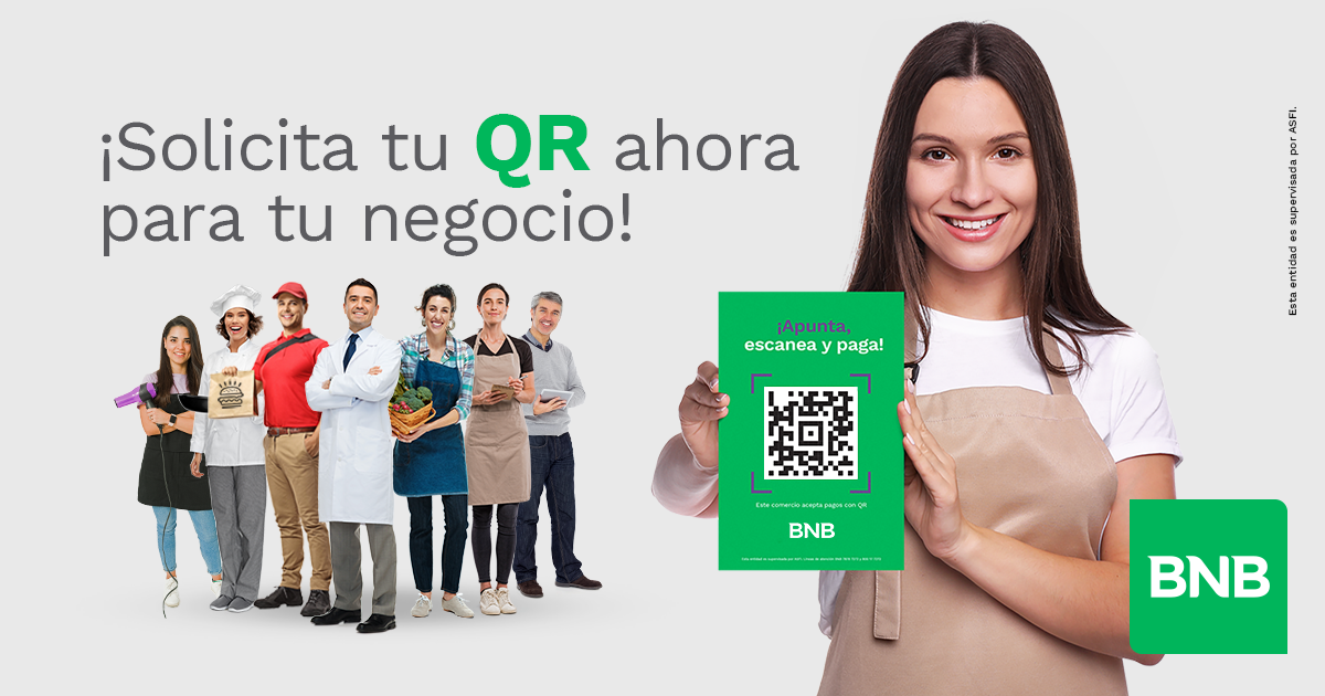 Crea tus códigos QR de forma digital - Banco Nacional de Bolivia S.A.